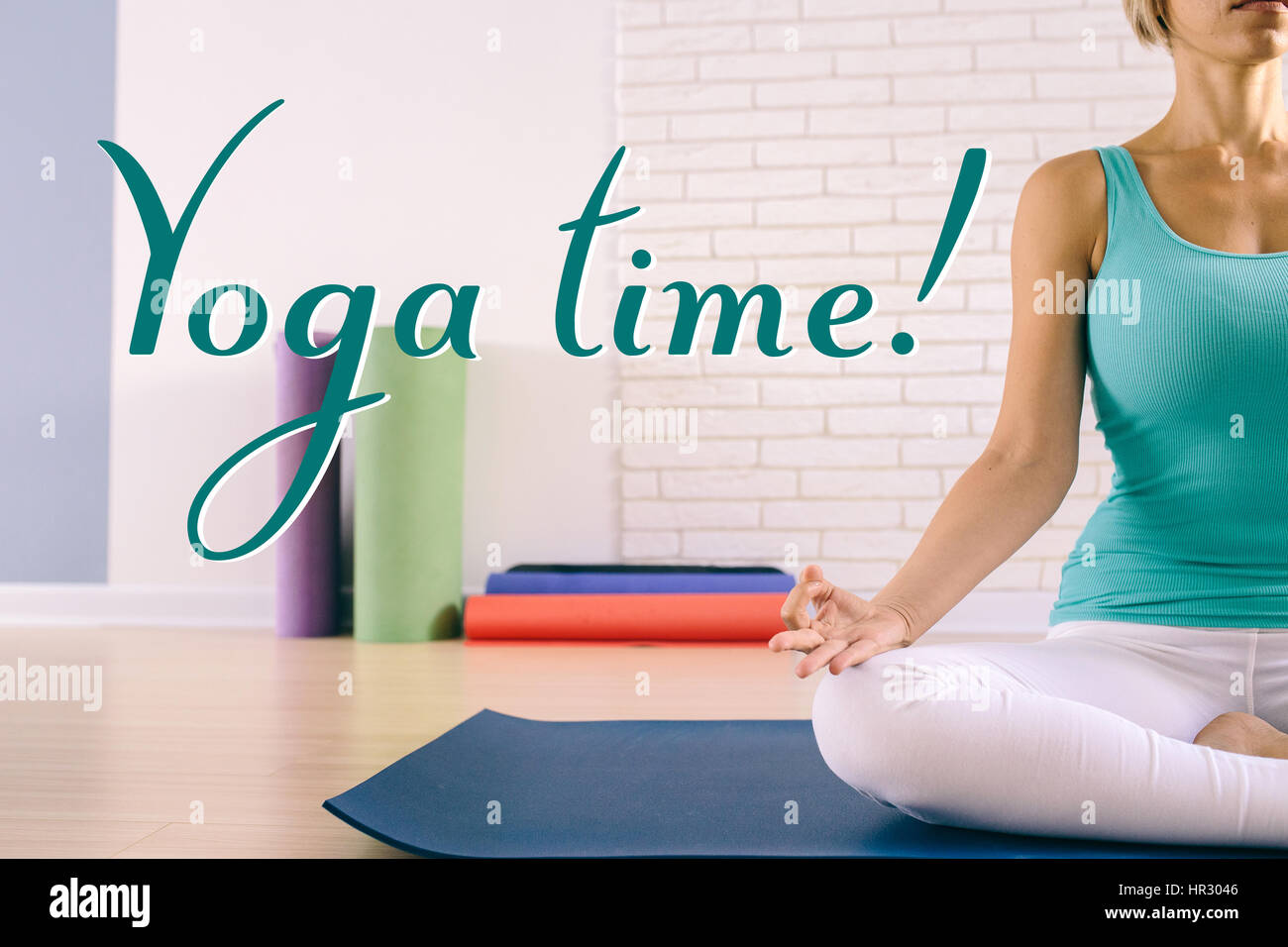 Yoga time Positive Relaxation Chill Concept Stock Photo - Alamy