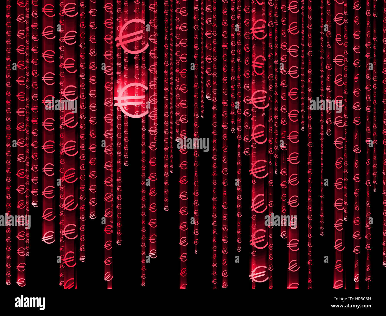 moving red euro signs Stock Photo - Alamy