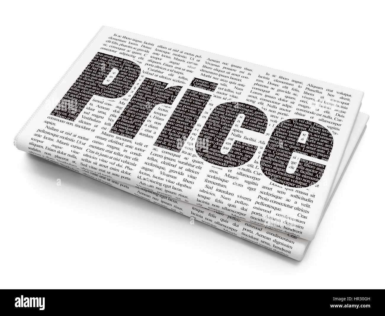Advertising concept: Price on Newspaper background Stock Photo - Alamy