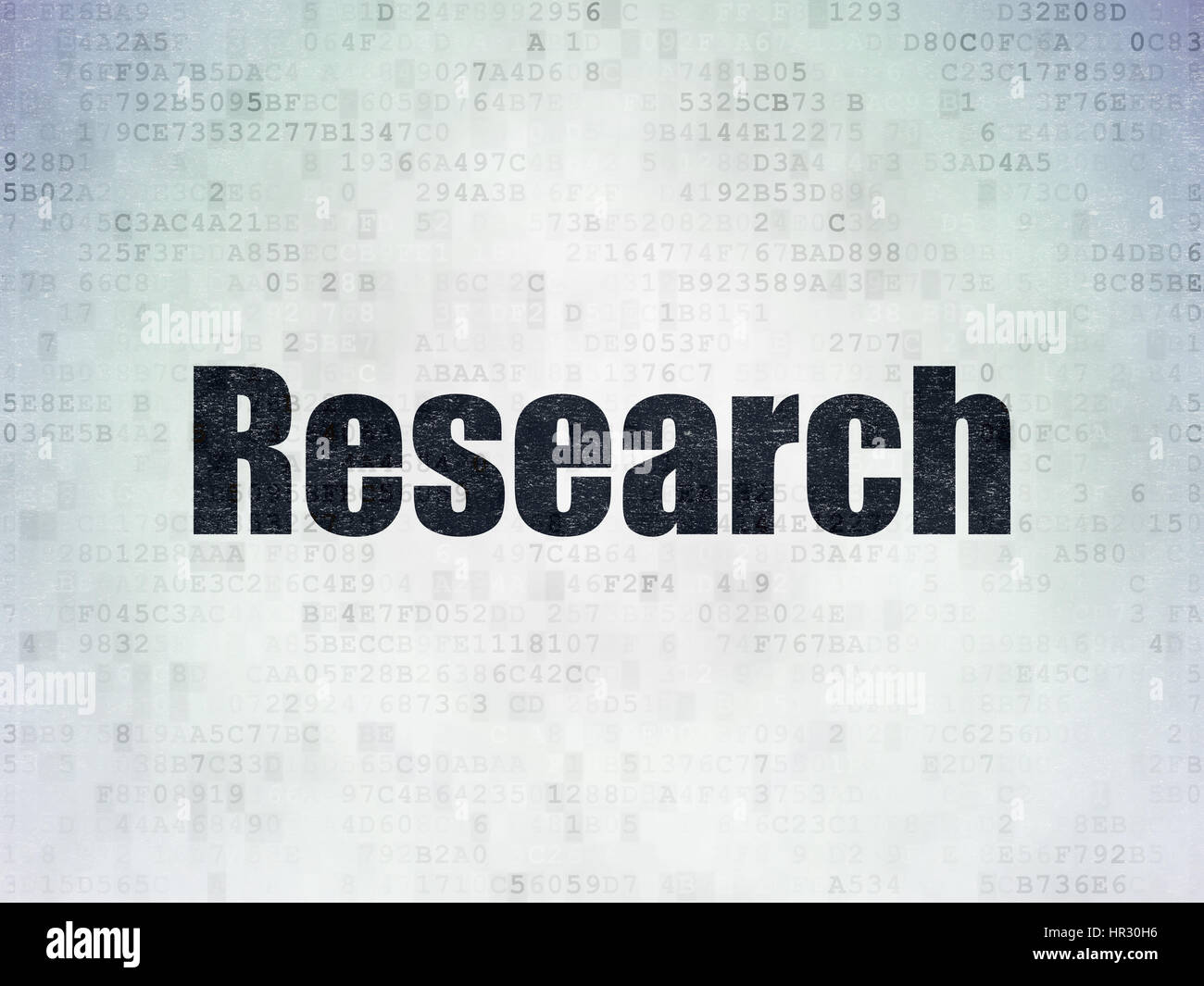 Advertising concept: Research on Digital Data Paper background Stock ...