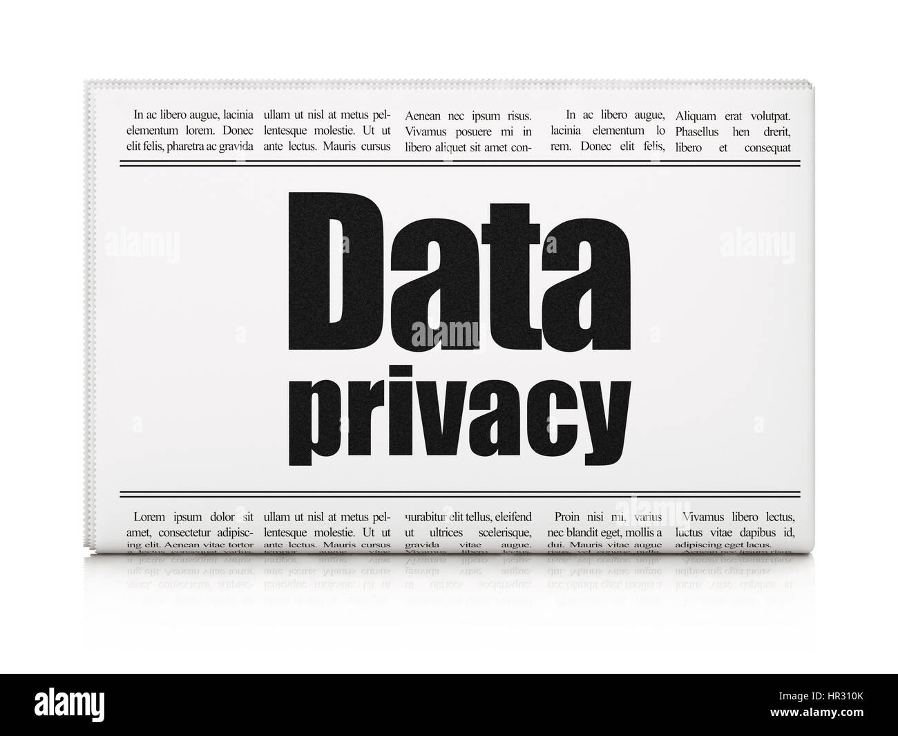 Safety concept: newspaper headline Data Privacy Stock Photo - Alamy