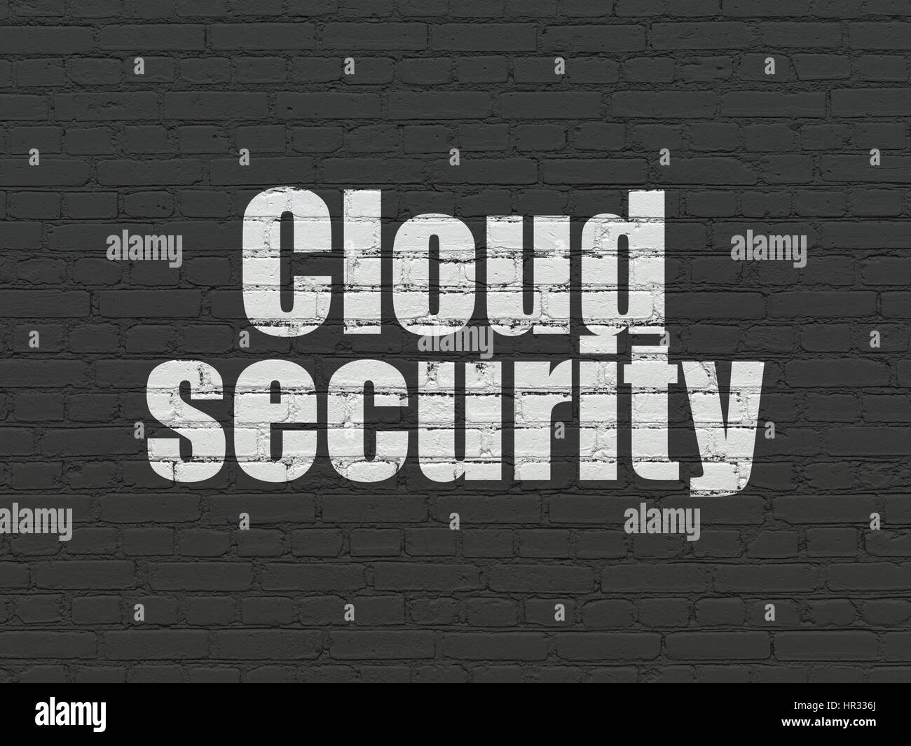 Cloud technology concept: Cloud Security on wall background Stock Photo ...