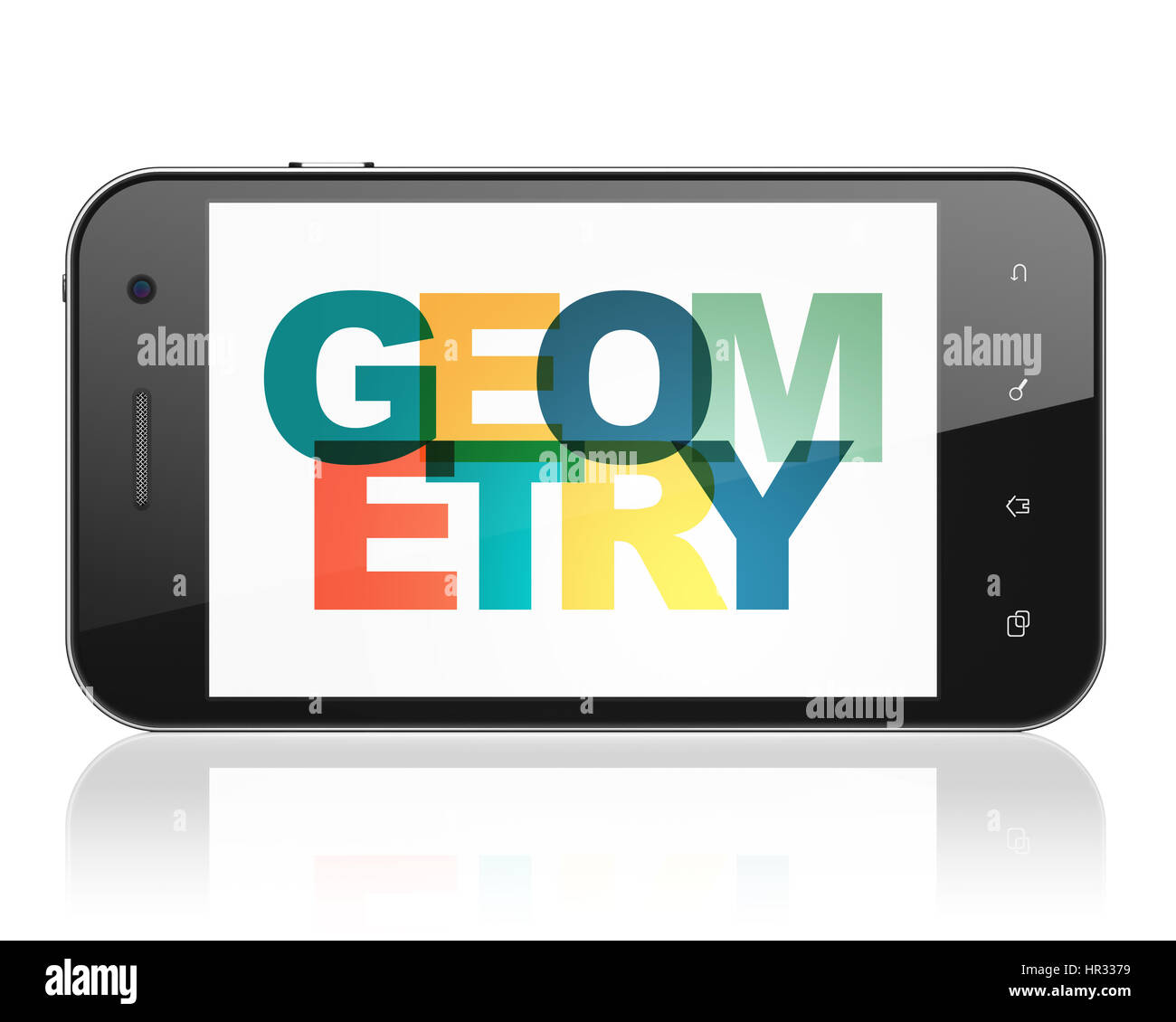Learning concept: Smartphone with Geometry on display Stock Photo - Alamy