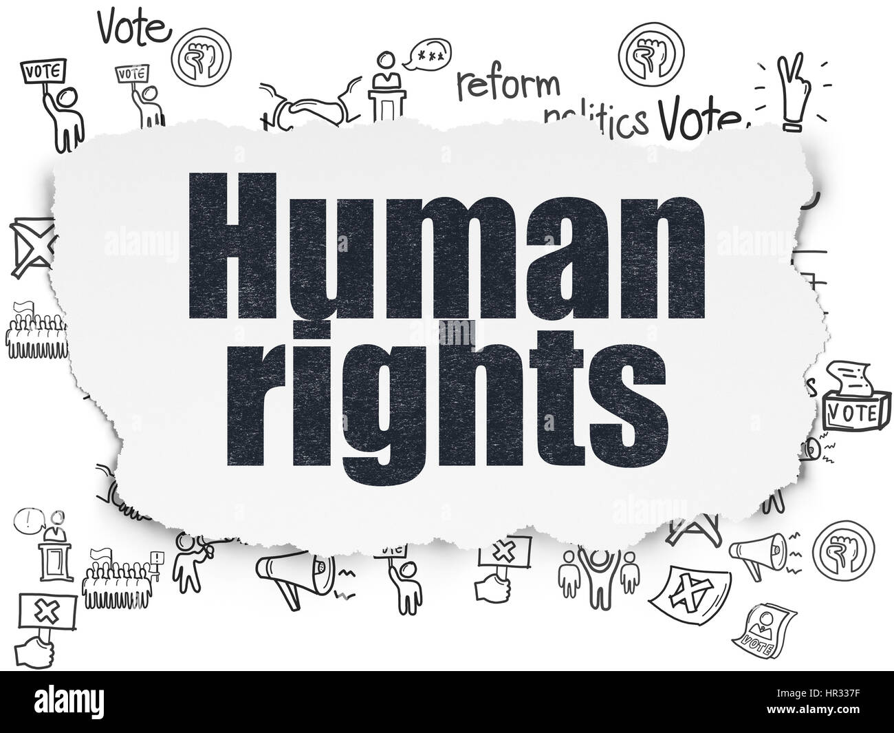 Politics concept: Human Rights on Torn Paper background Stock Photo - Alamy
