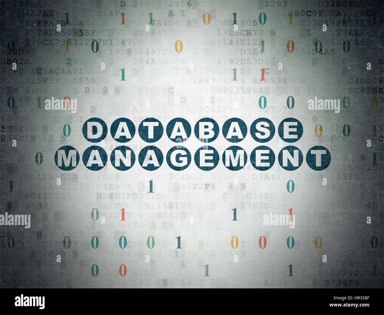 Programming concept: Database Management on Digital Data Paper background Stock Photo - Alamy