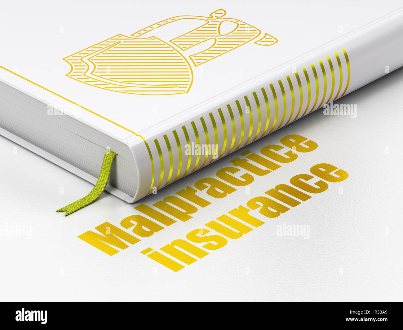 Insurance concept: book Car And Shield, Malpractice Insurance on white ...