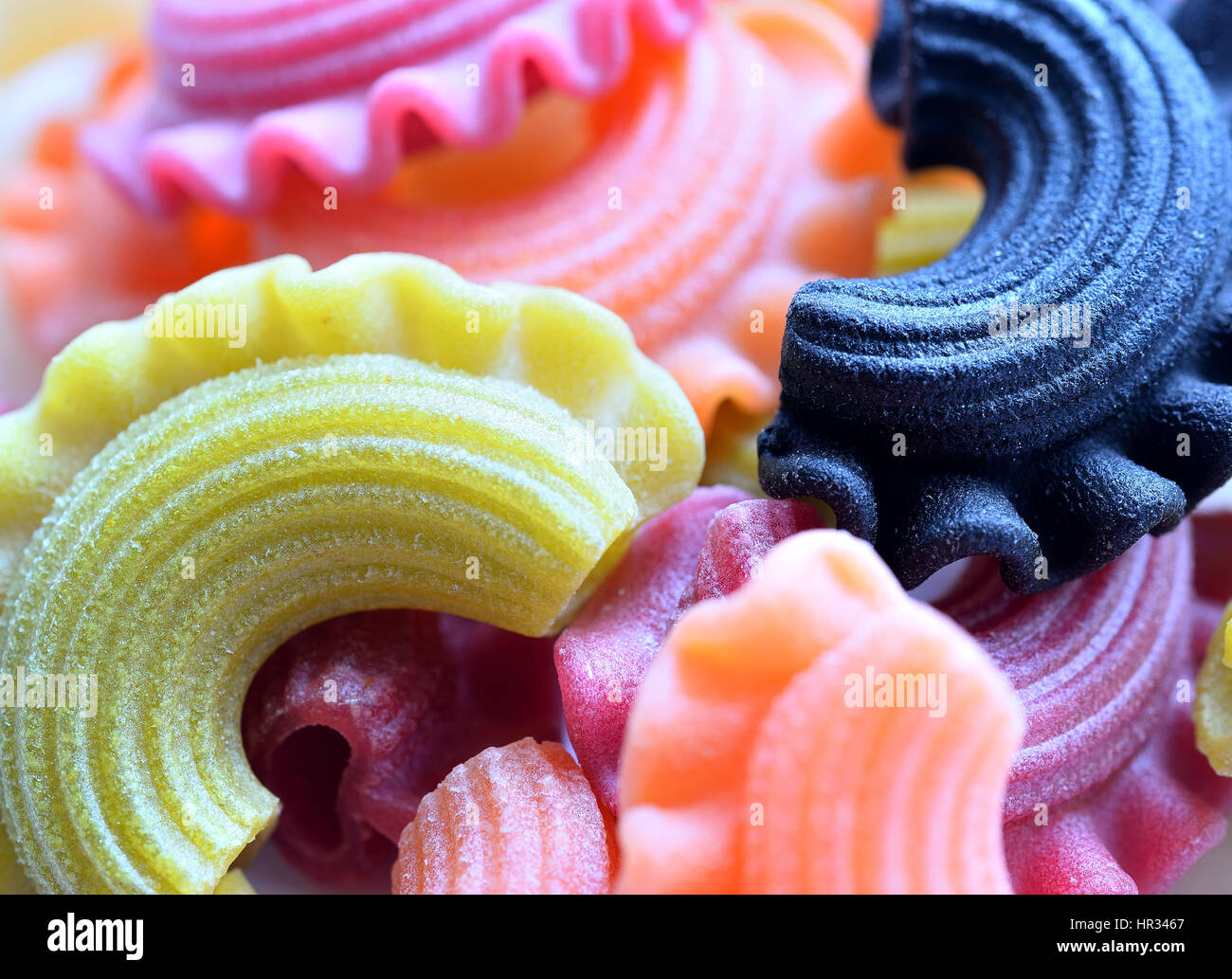 Coloured pasta shapes Stock Photo - Alamy
