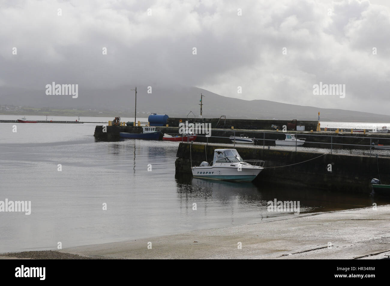 The harbour at Knightstown, Valentia Island, County Kerry, Ireland ...