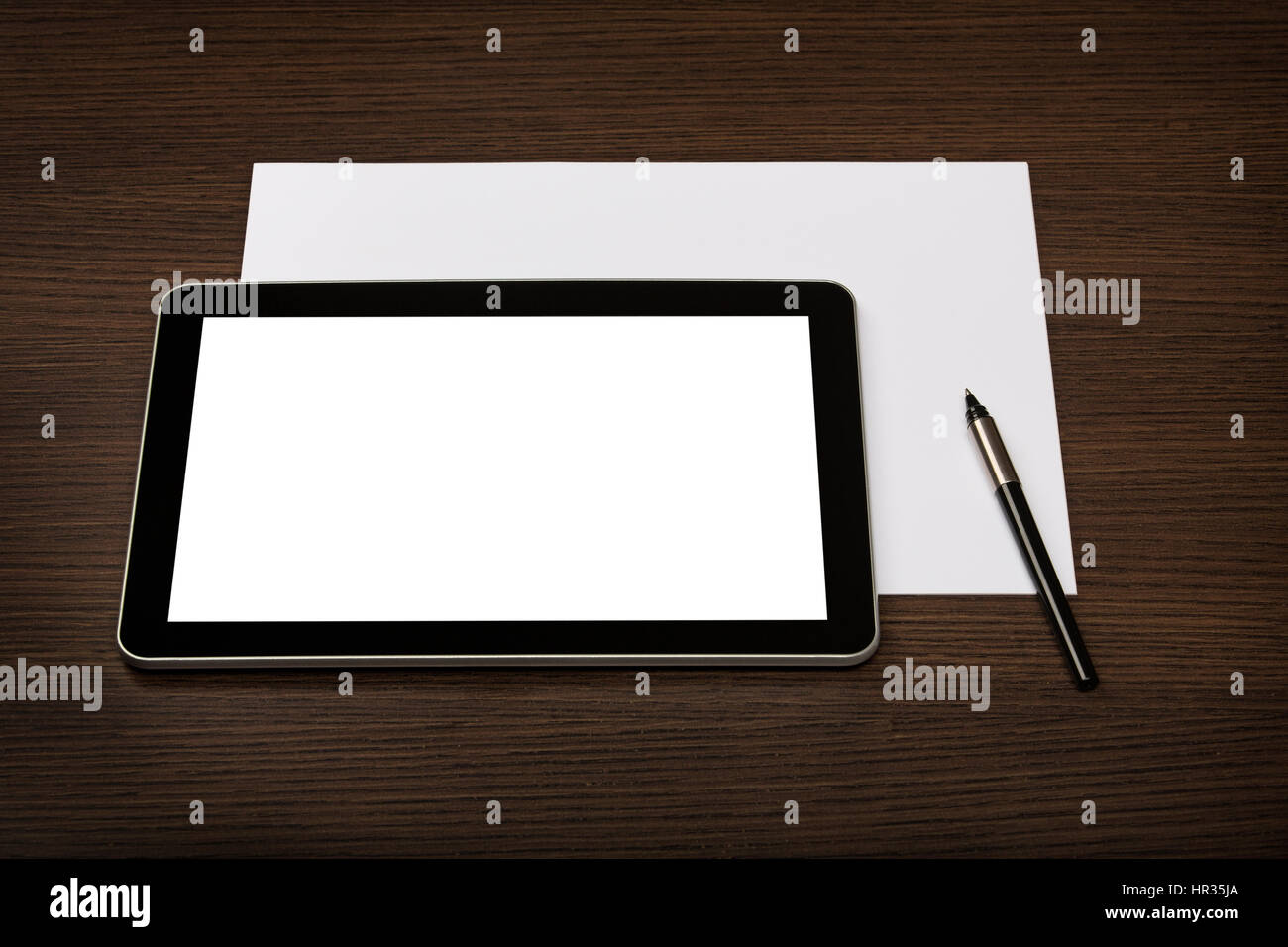 Tablet white sheet pen hi-res stock photography and images - Alamy
