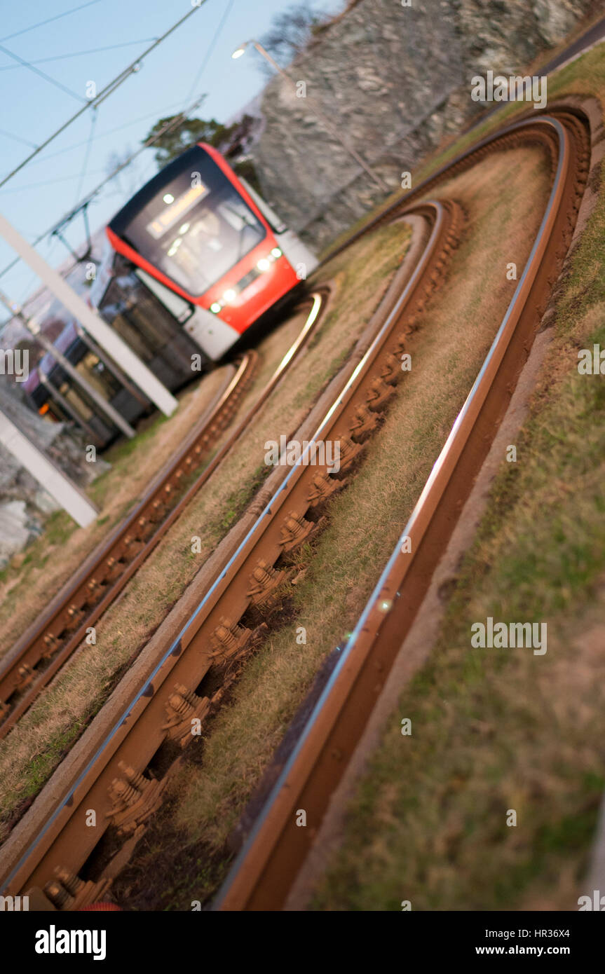 Bergen Bybanen - Light Rail, public transport. Bergen, Norway ...