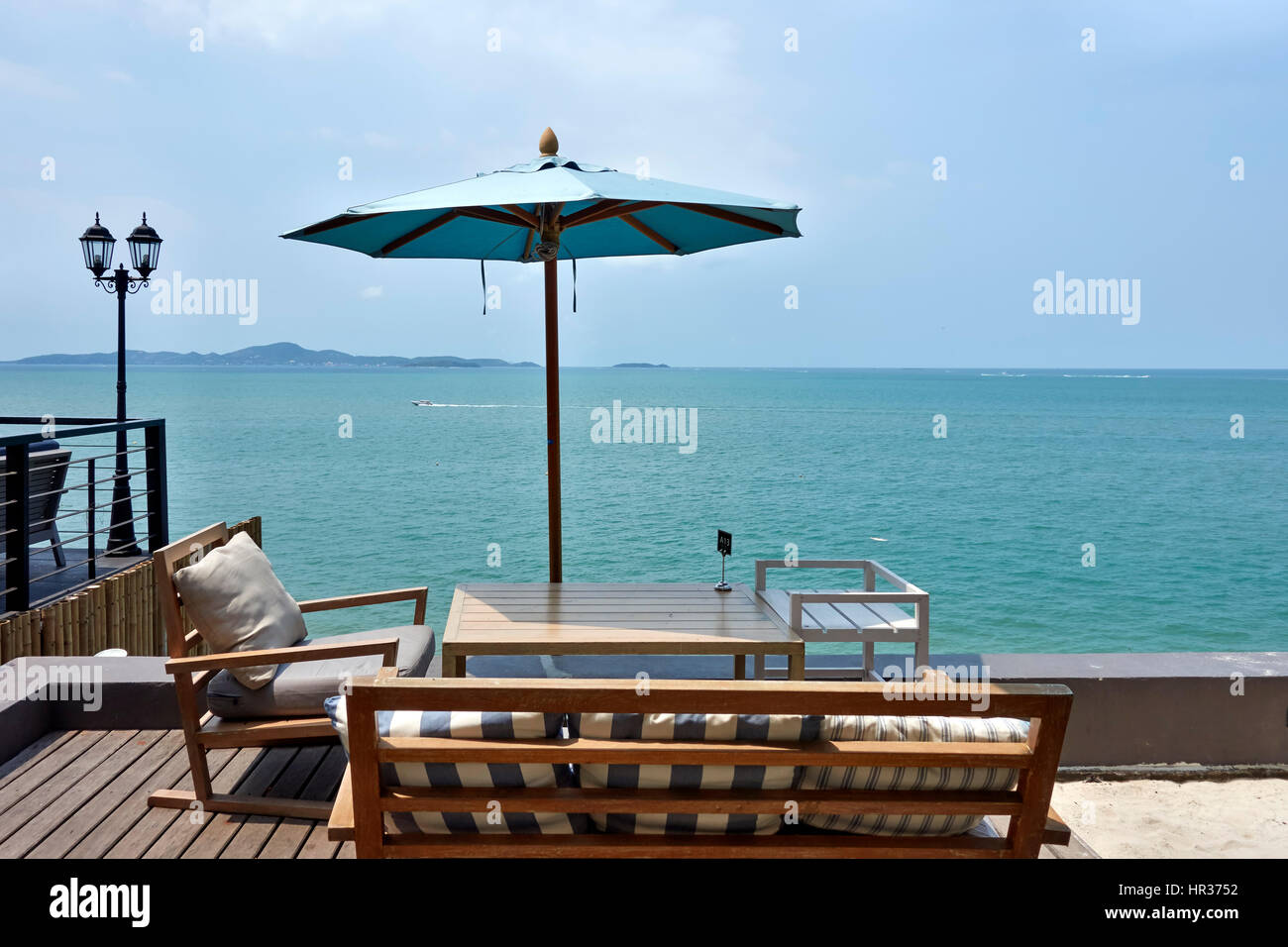 Terrace overlooking the sea hi-res stock photography and images - Alamy