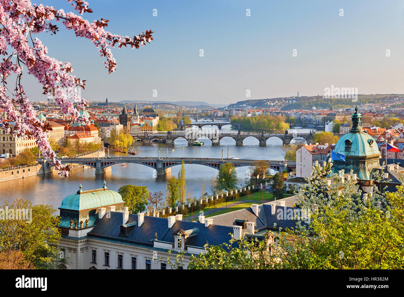 Prague at sunset Stock Photo - Alamy