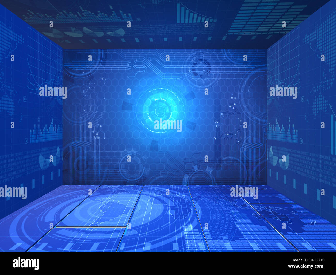 Abstract futuristic background in IT concept Stock Photo - Alamy