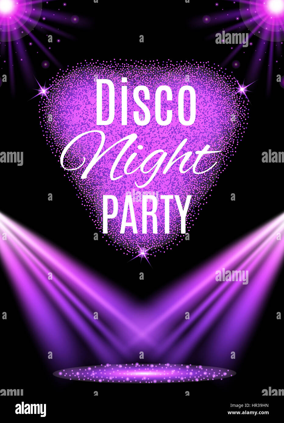 Disco party poster. Nightclub. Vector illustration Stock Photo - Alamy