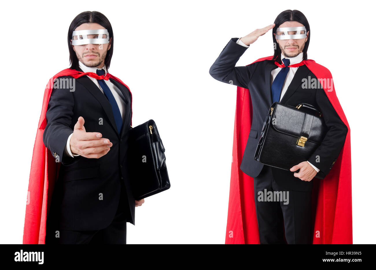 Man wearing red clothing in funny concept Stock Photo - Alamy