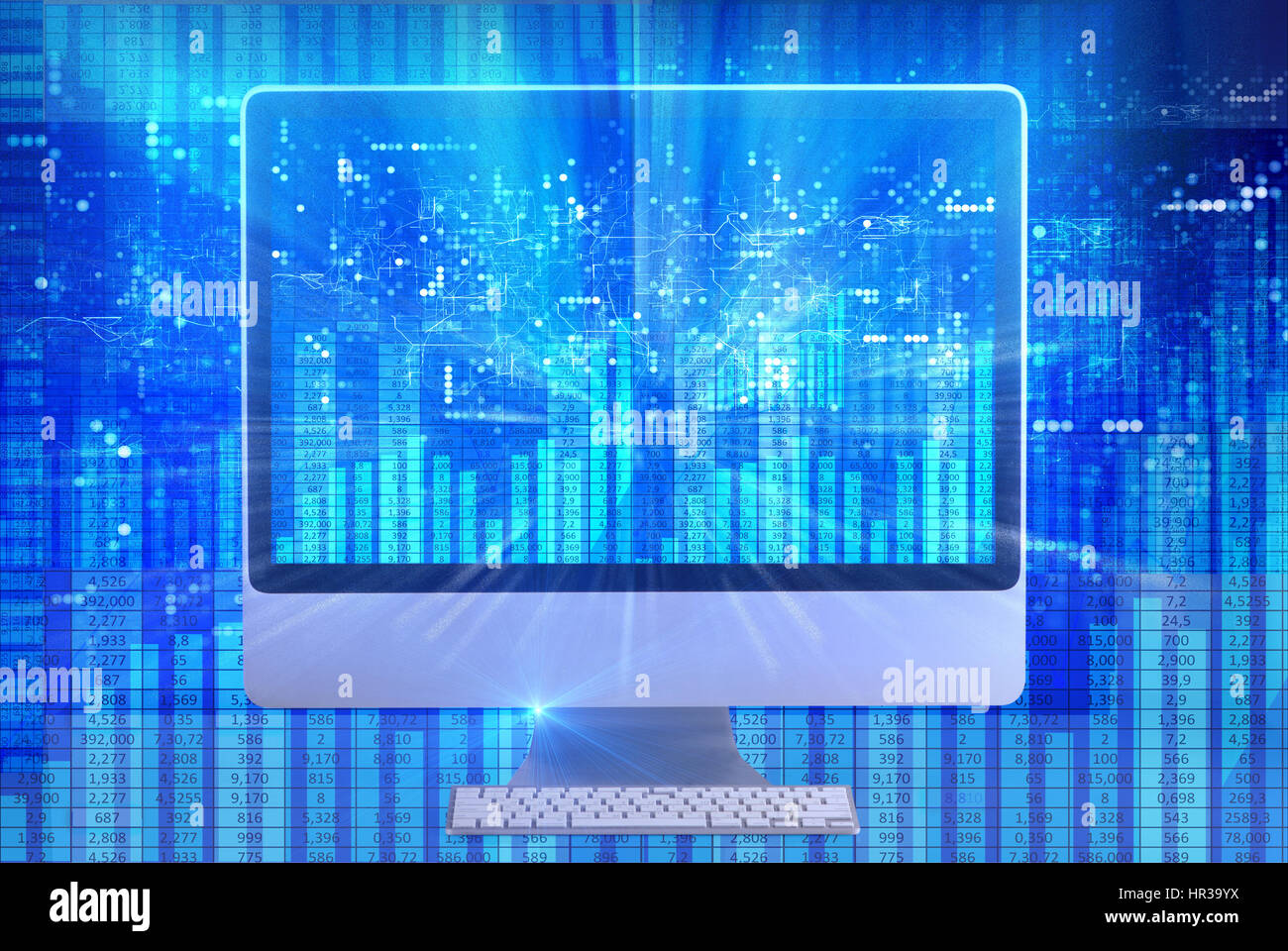 Computer screen in business concept Stock Photo - Alamy