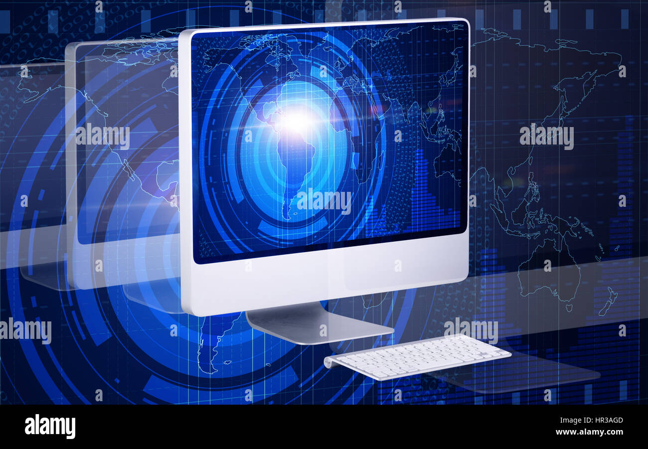 Computer screen in business concept Stock Photo - Alamy