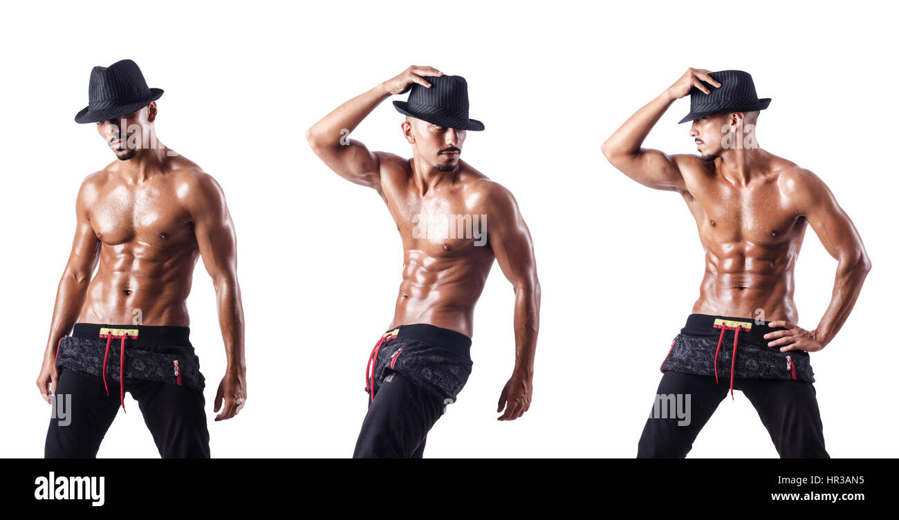 Collage of dancers isolated on white background Stock Photo - Alamy