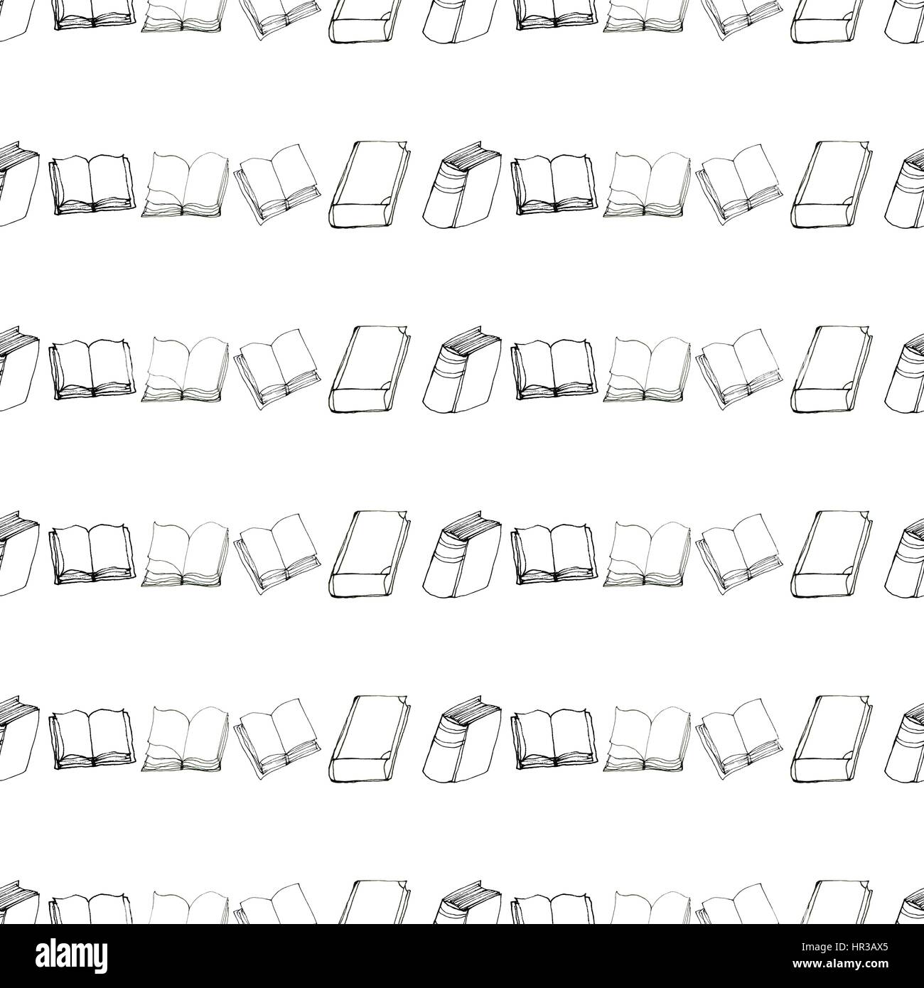 Seamless pattern with books Stock Vector Image & Art - Alamy