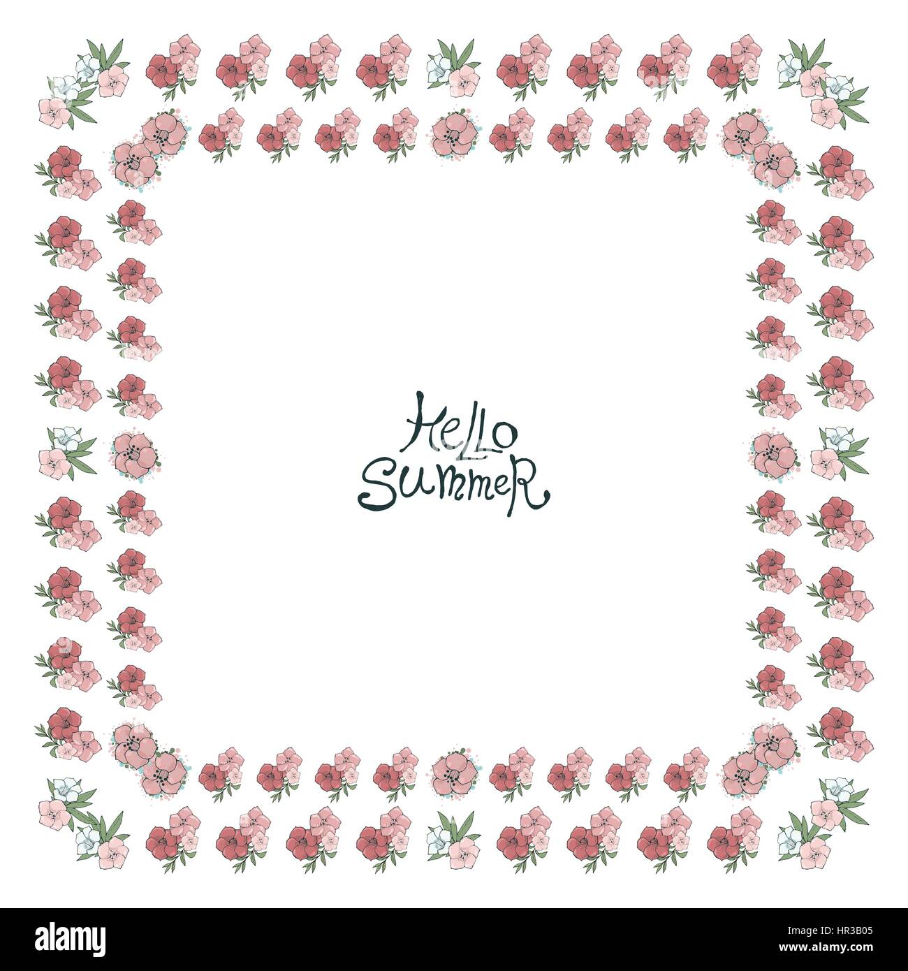 Square floral frame Stock Vector Image & Art - Alamy