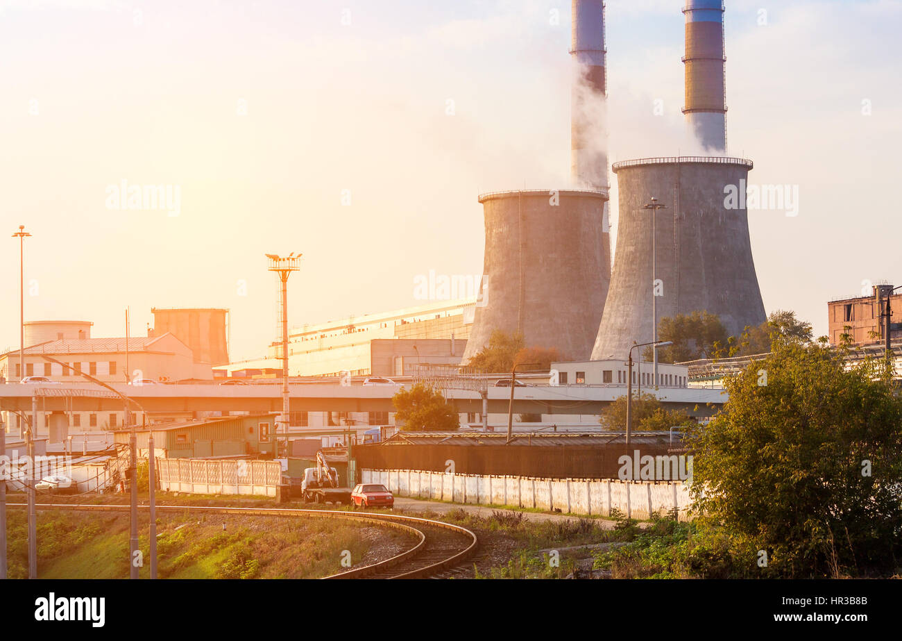 Radioactive pollution towers hi-res stock photography and images - Alamy