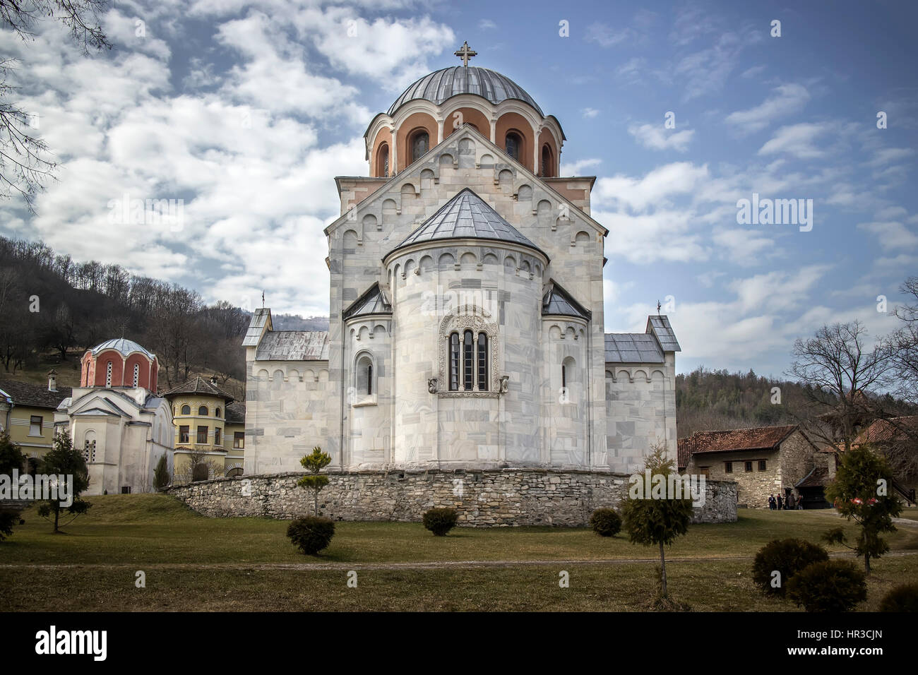 Detail of the 12th century Serbian Orthodox monastery Studenica Stock ...