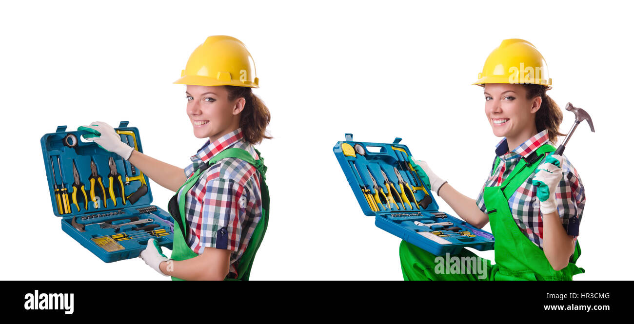 Female workman Cut Out Stock Images & Pictures - Alamy