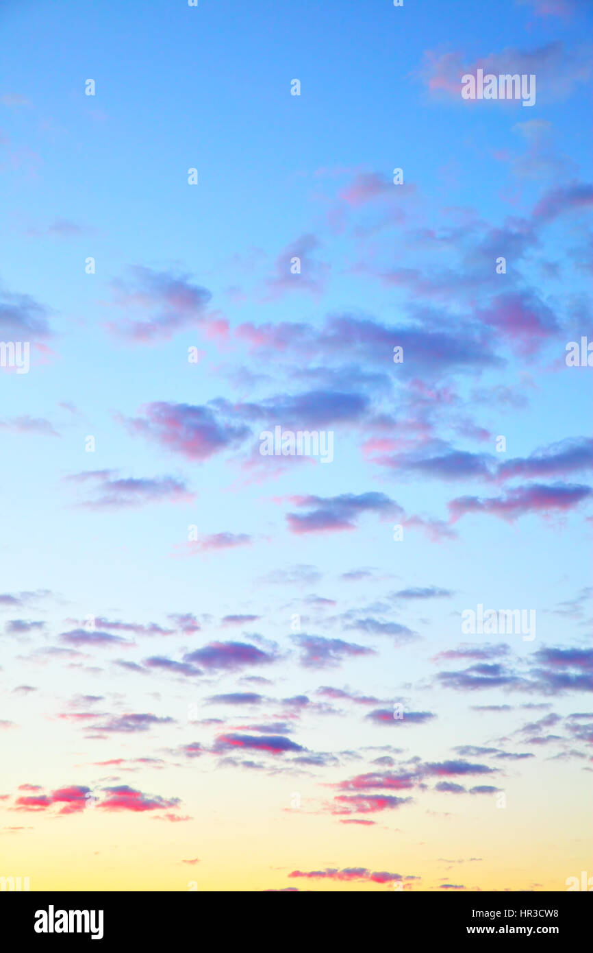 Dawn - Morning sky before sunrise with small clouds Stock Photo - Alamy