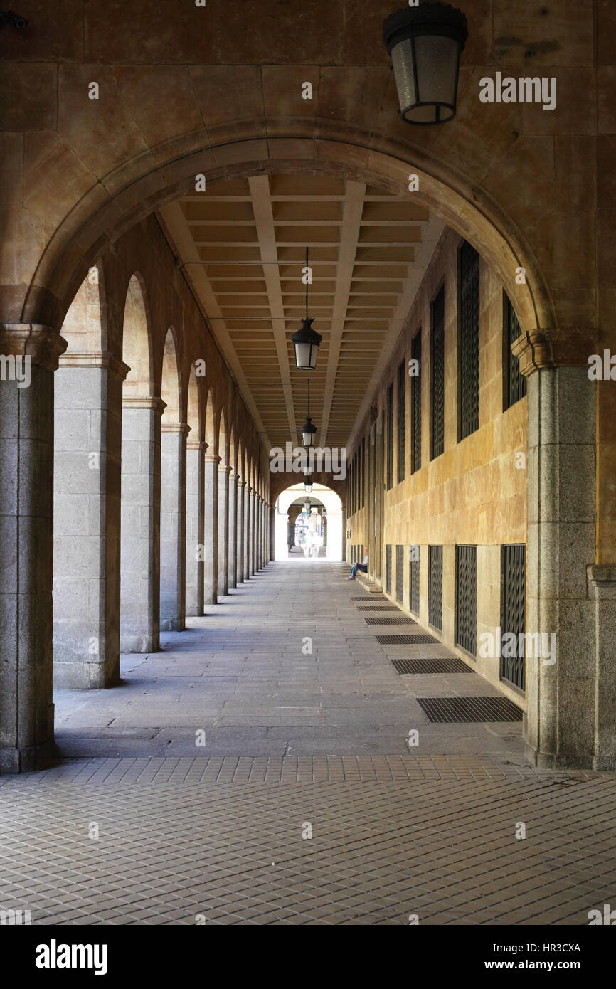 Archway along Gran Via street in Salamanca, Spain Stock Photo - Alamy