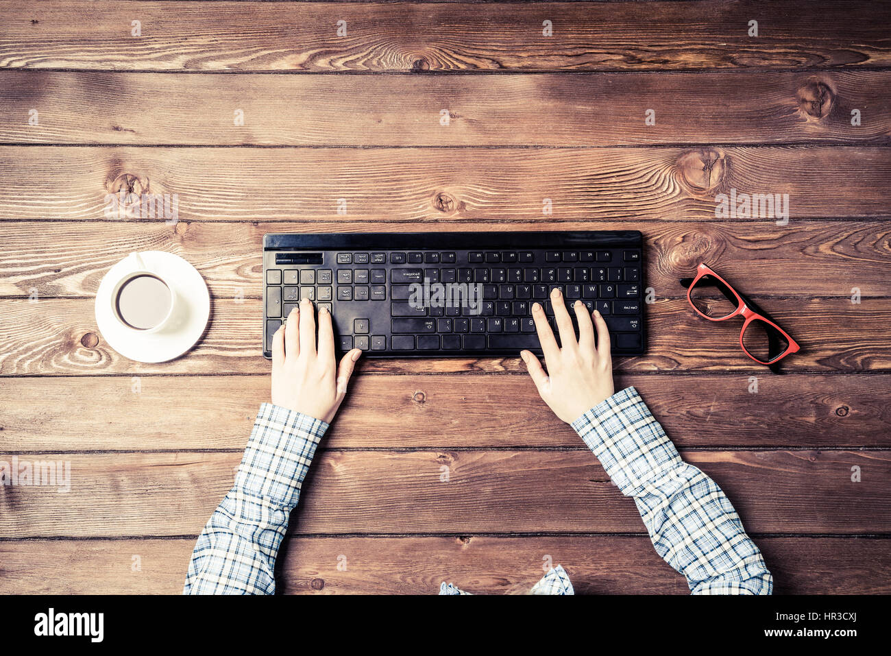 Female hands running with fingers on computer keyboard Stock Photo - Alamy
