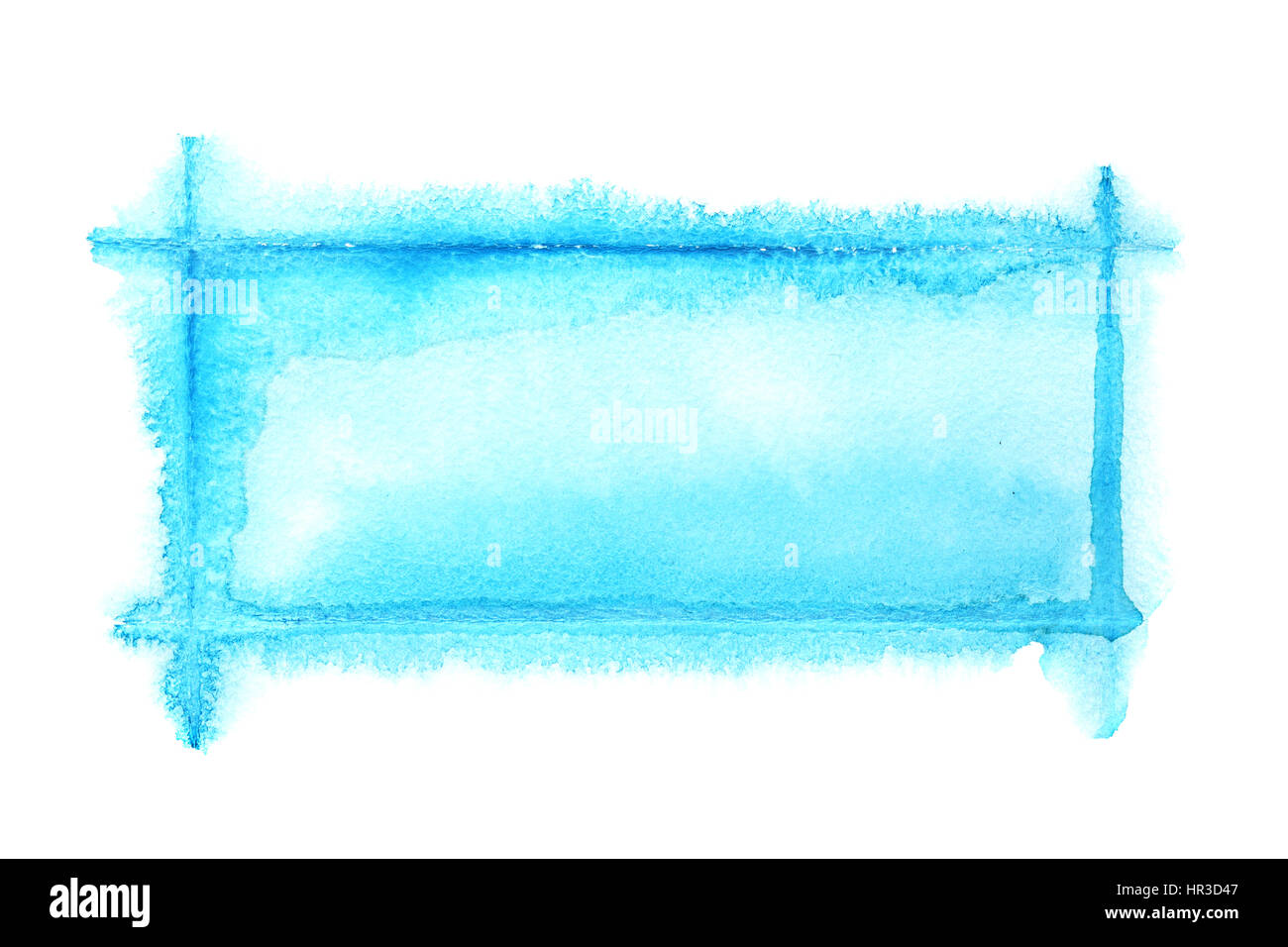 Watercolor blue frame hi-res stock photography and images - Alamy