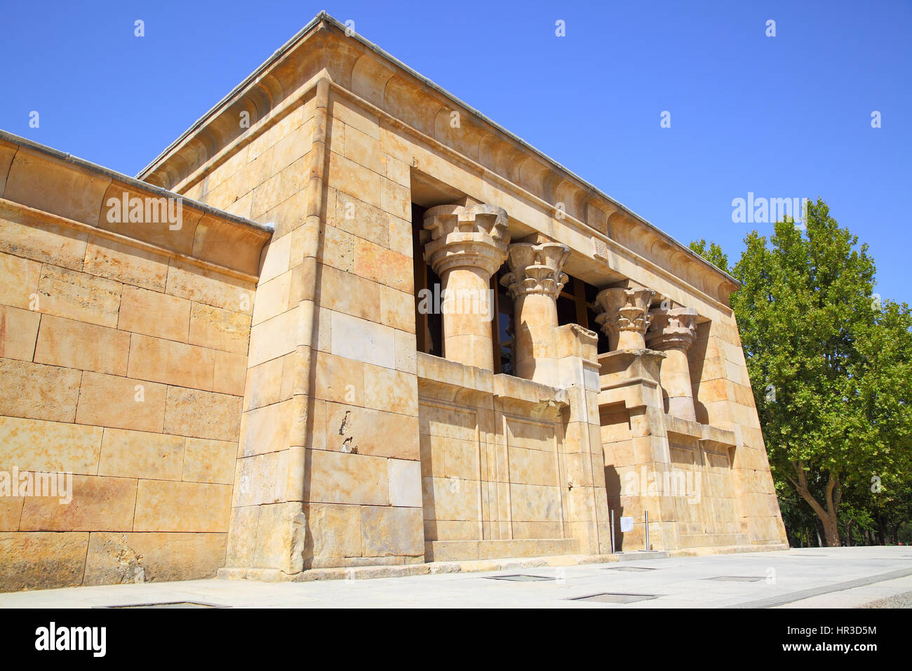 Main building of ancient egyptian temple of Debod in Madrid, Spain ...