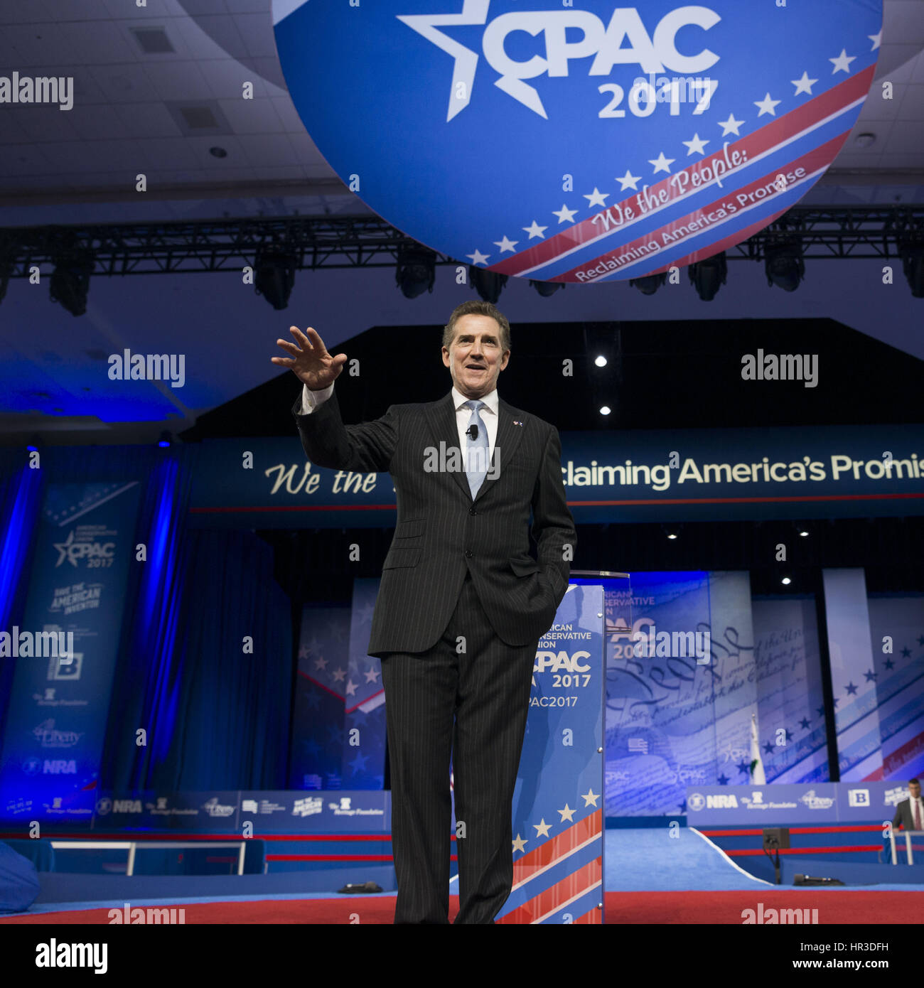 National Harbor, MD, USA. 23rd Feb, 2017. Former Senator JIM DEMINT ...