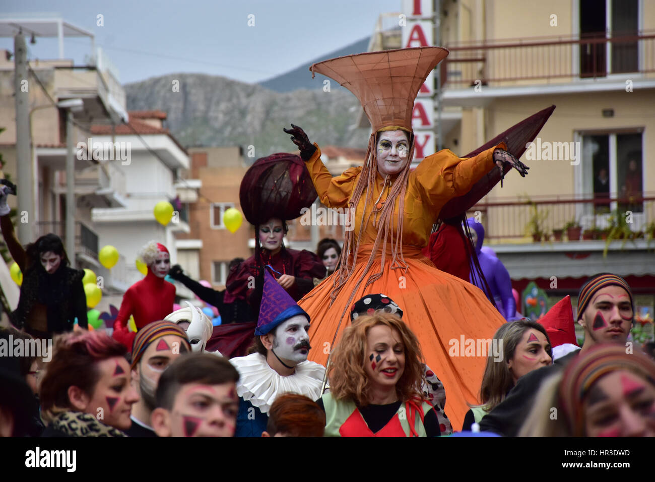 Nafplio, Greece, 26th February 2017.With the slogan "Mascarata no ...