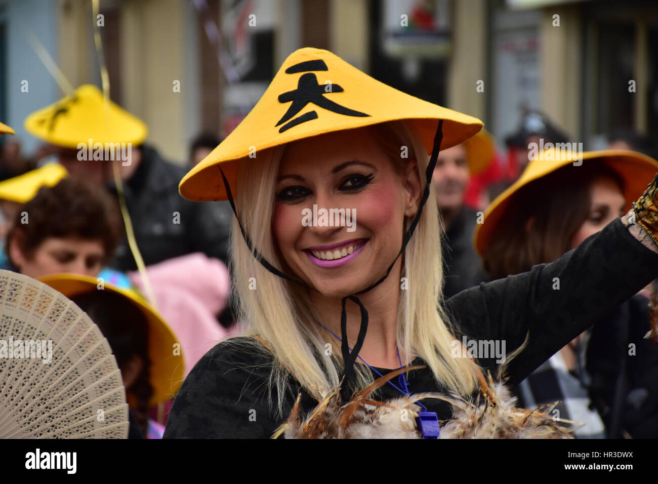 Nafplio, Greece, 26th February 2017.With the slogan "Mascarata no ...