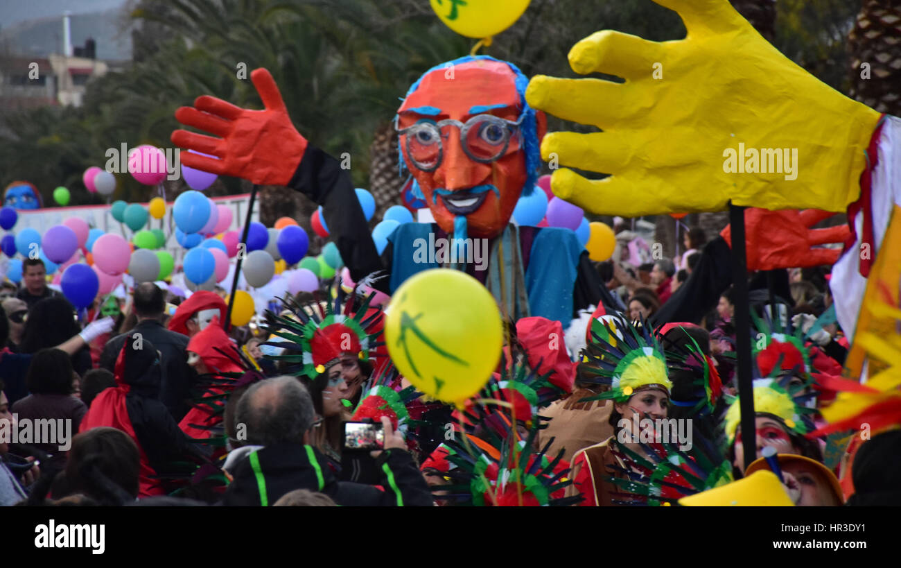 Nafplio, Greece, 26th February 2017.With the slogan "Mascarata no ...
