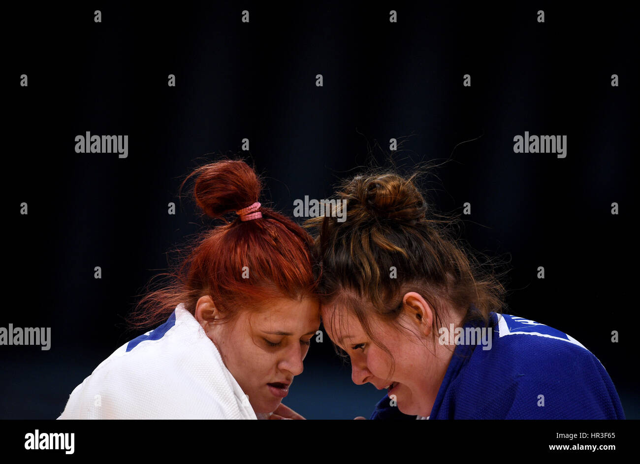 Duesseldorf, Germany. 26th Feb, 2017. Bosnian fighter Larisa Ceric ...