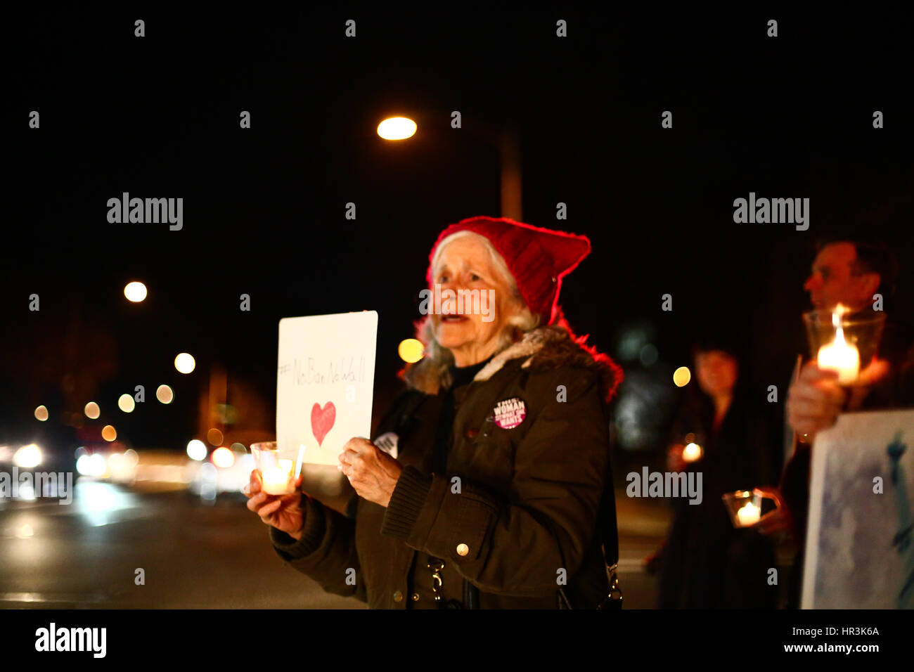 Washington DC, USA. 26th February 2017. Candlelight Walk to Protest # ...