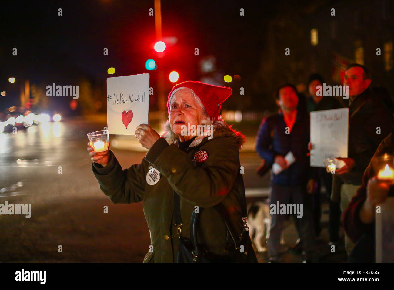 Washington DC, USA. 26th February 2017. Candlelight Walk to Protest # ...