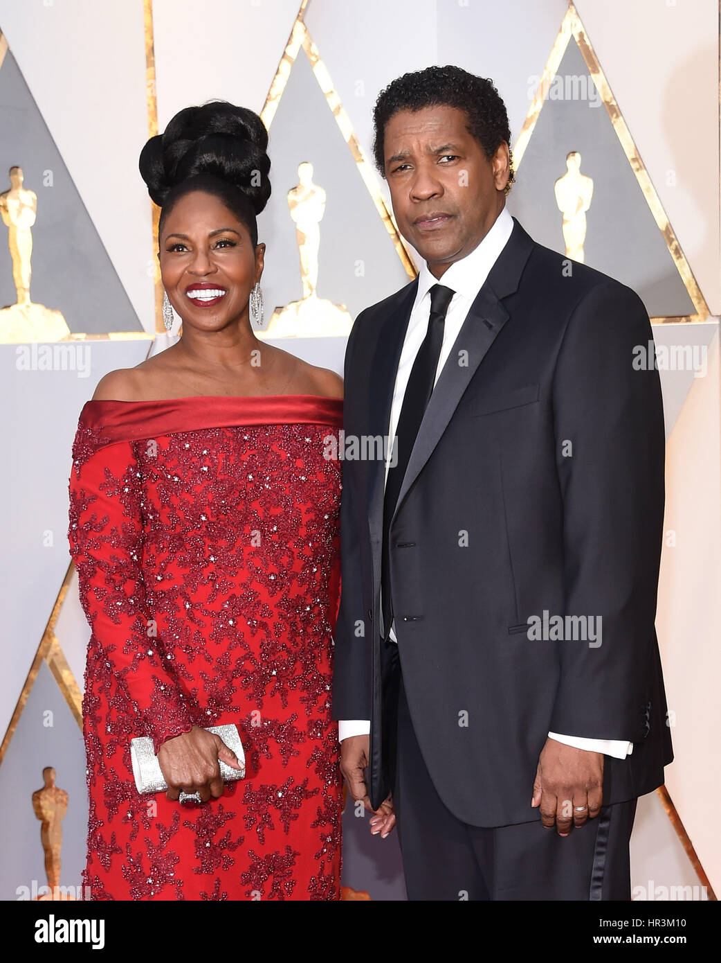 Denzel washington wife pauletta washington hi-res stock photography and ...