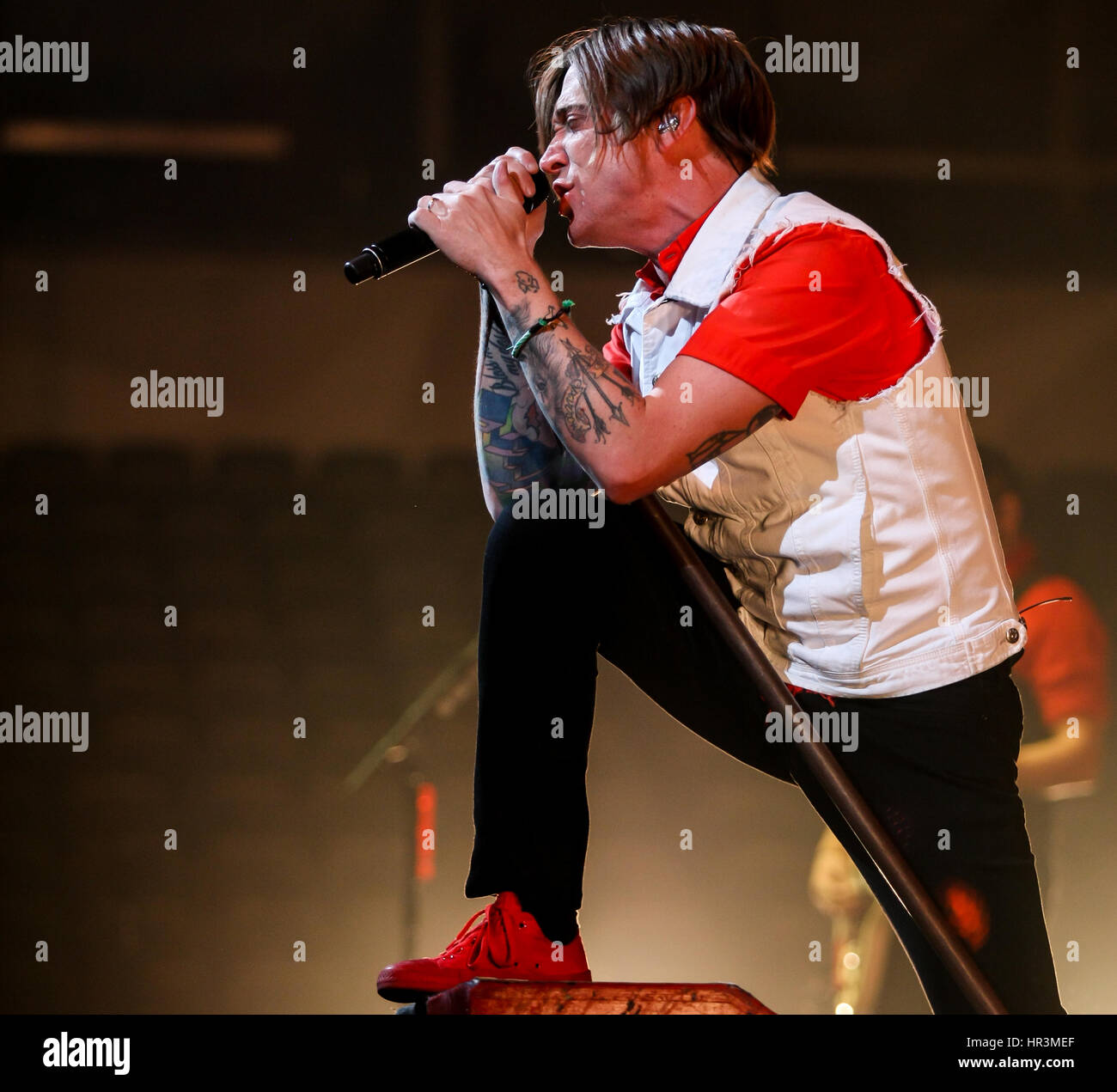 London, Ontario, Canada. 26th February 2017. Billy Talent lead singer ...