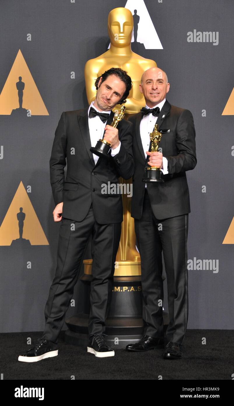 Los Angeles, CA, USA. 26th Feb, 2017. Alan Barillaro, Marc Sondheime in ...