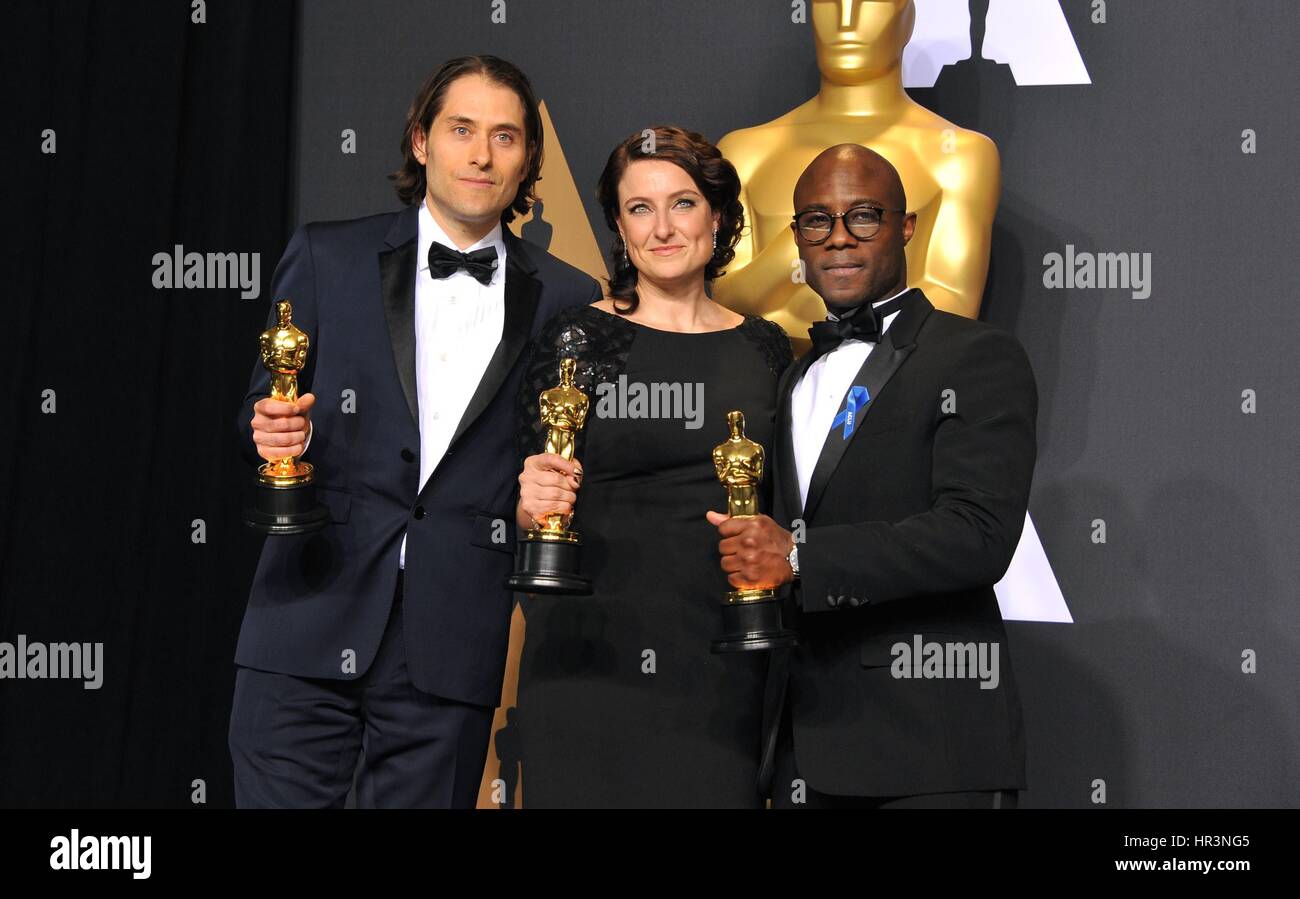 Los Angeles, CA, USA. 26th Feb, 2017. Adele Romanski, Barry Jenkins ...