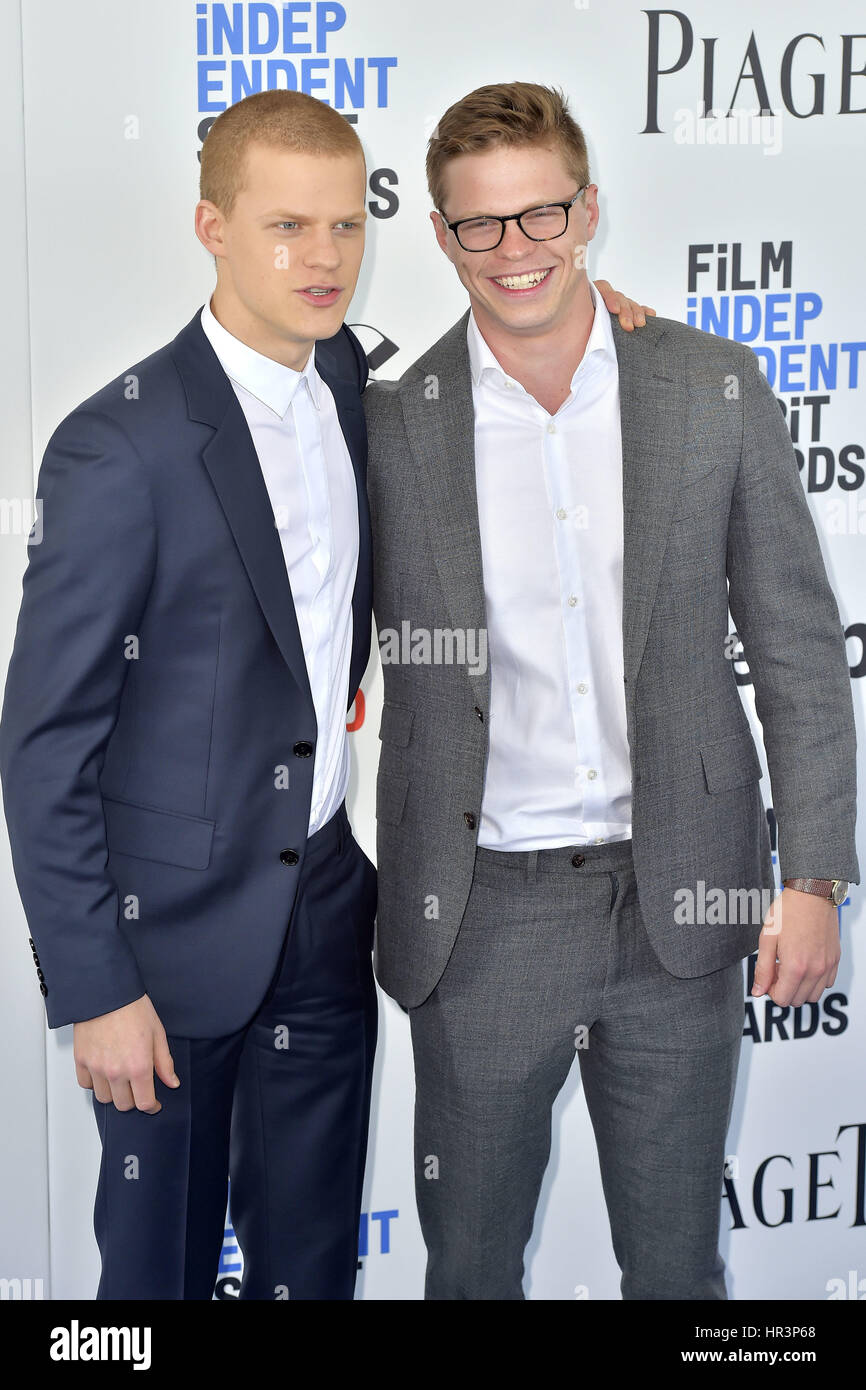 Santa Monica, California. 25th Feb, 2017. Lucas Hedges and Simon Hedges ...