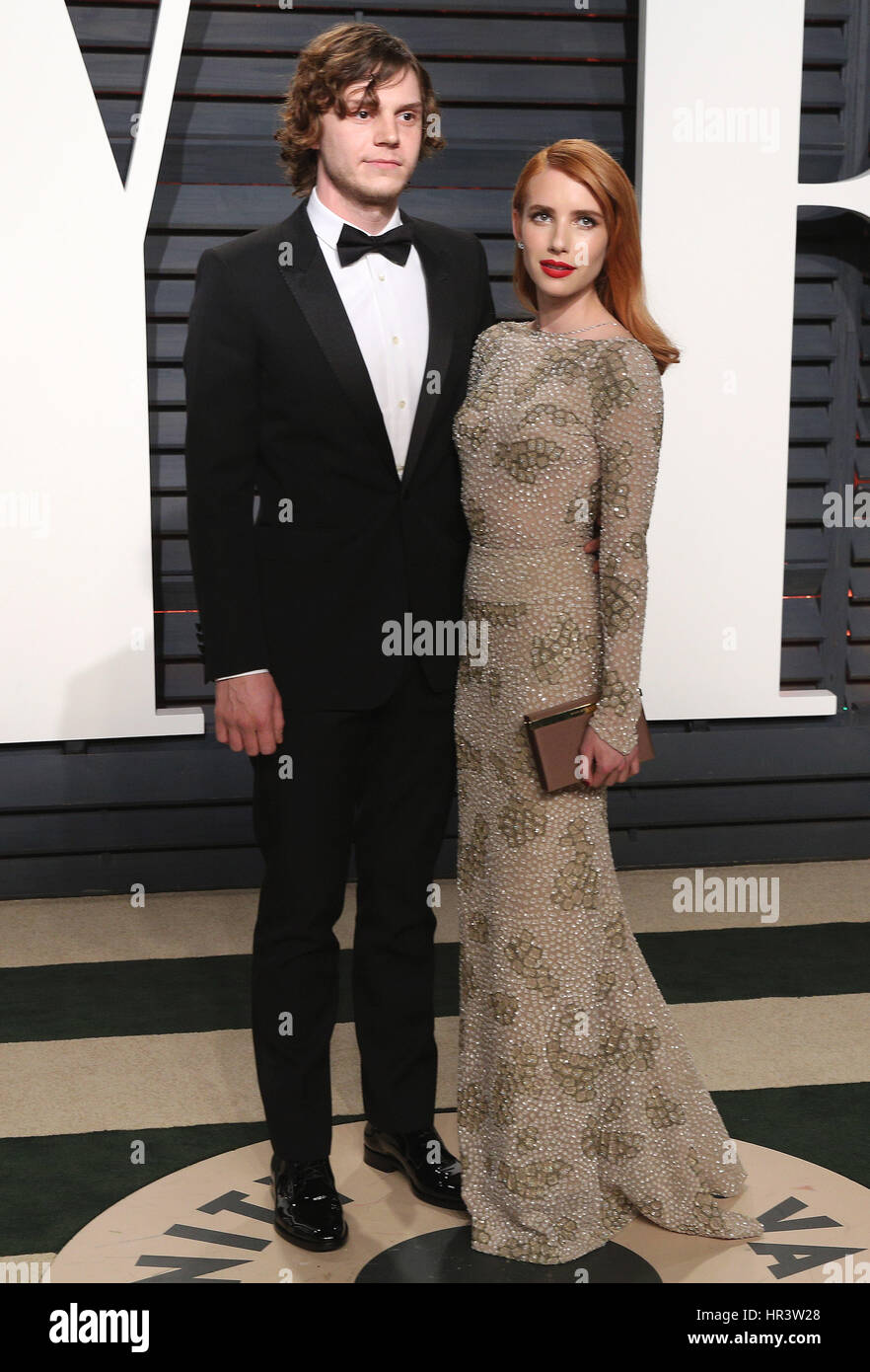 Beverly Hills, California, USA. 26th Feb, 2017. Evan Peters and Emma ...