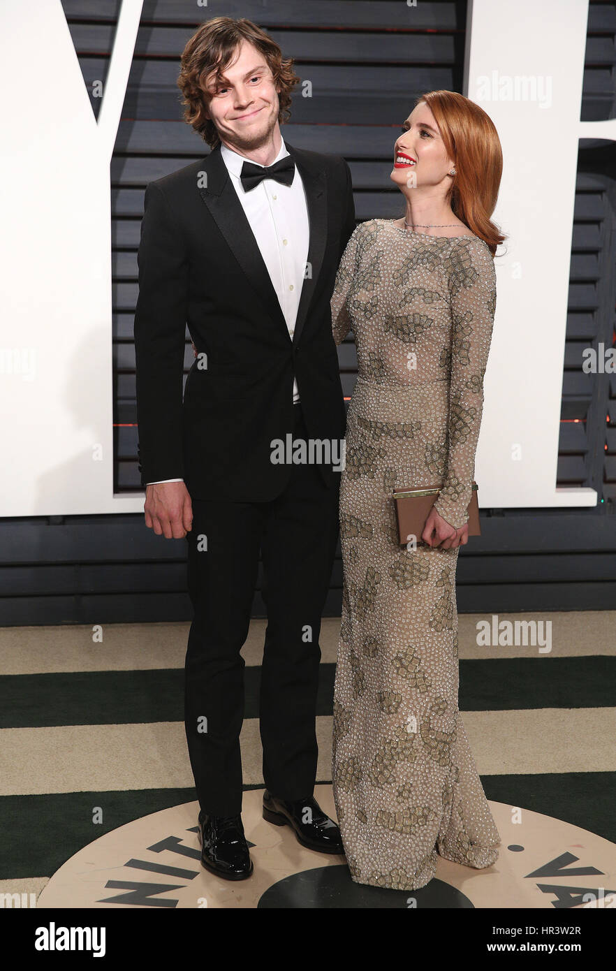 Beverly Hills, California, USA. 26th Feb, 2017. Evan Peters and Emma ...
