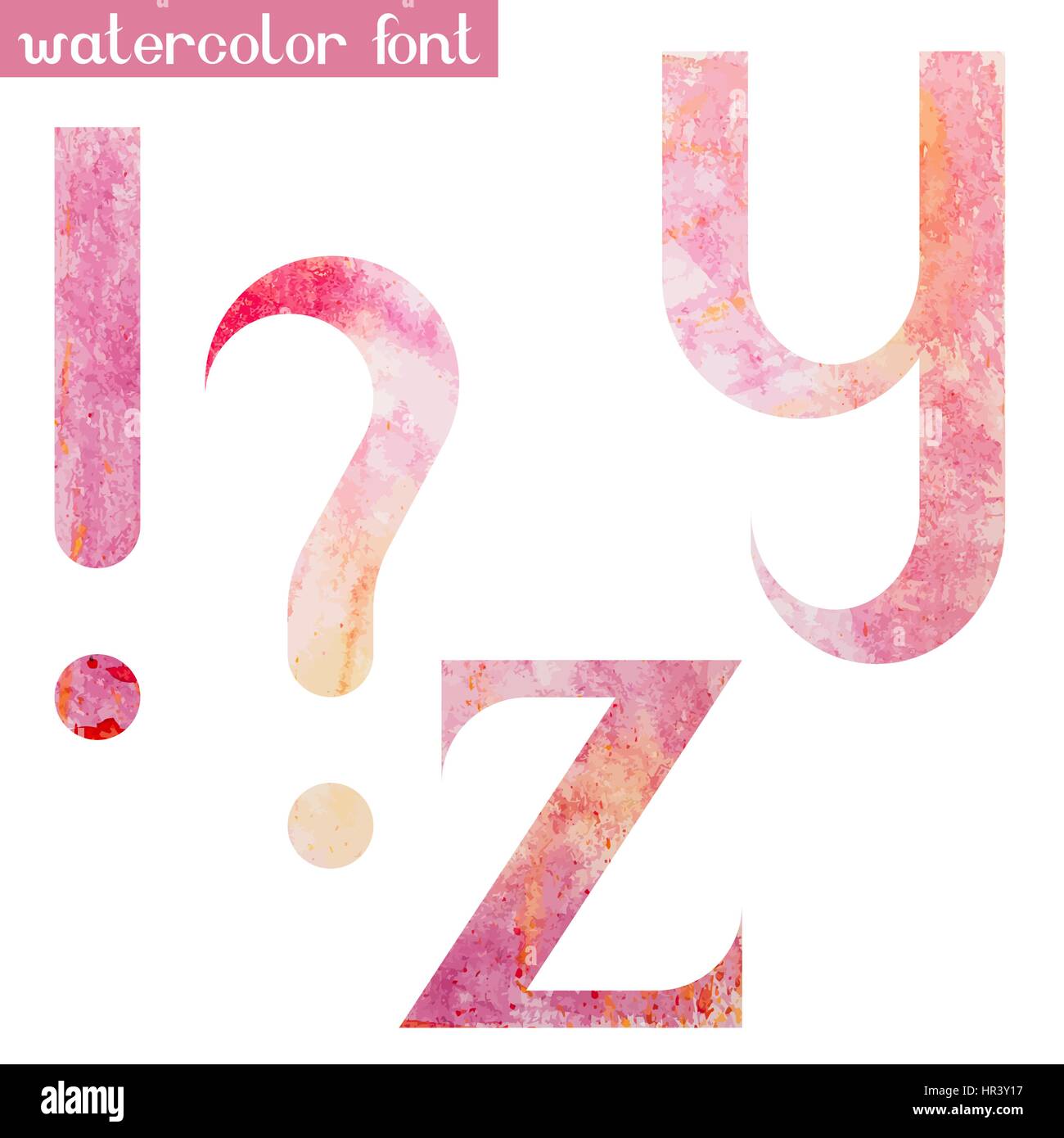 Watercolor text Stock Vector Images - Alamy