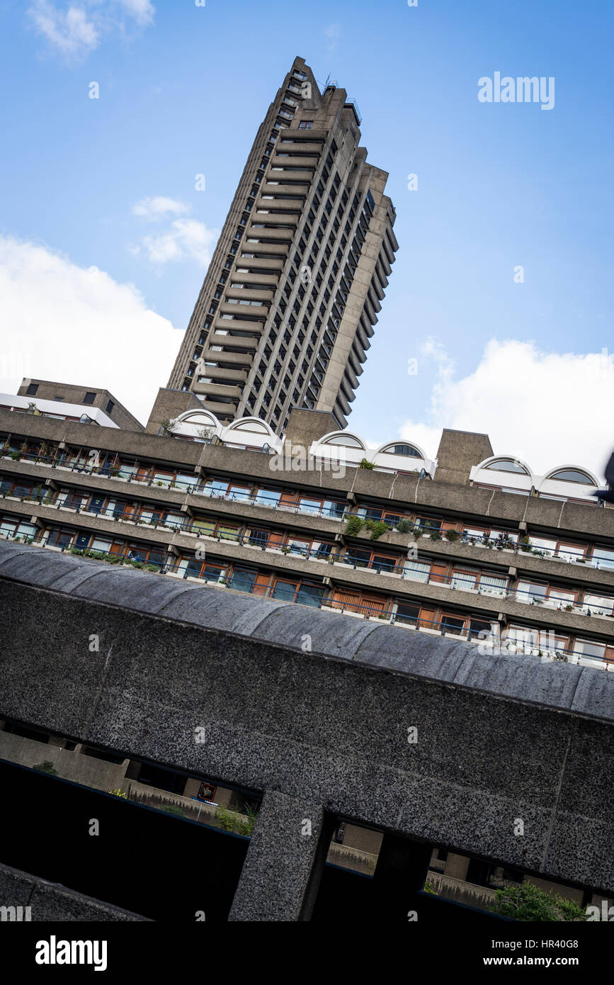 The Barbican Estate residential complex, City of London, England, UK ...