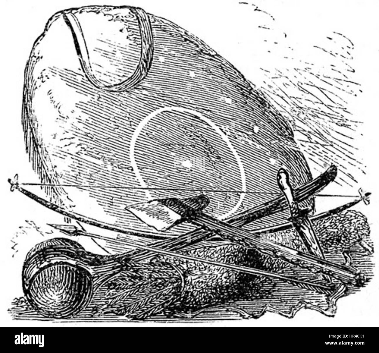 NATIVE AMERICAN WEAPONS: INDIAN SHIELD AND WEAPONS Stock Photo - Alamy