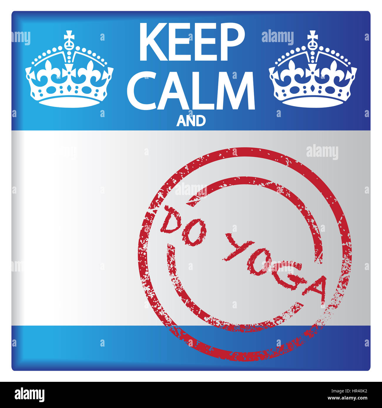 A keep calm and do yoga badge isolated on a white background Stock ...